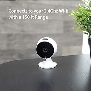 OSI Smart Security Mini Camera Indoor 1080P HD,WiFi Cameras,Home Security Cameras, AI Human Detection,Two-Way Audio,Night Vision,Compatible with Alexa, Google,32GB SD Card Included & Cloud Storage