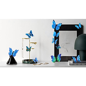 RENUIS 24pcs Butterfly Wall Decor,3D Butterfly Decals for Wall Sticker,Magnetic Butterflies Decor,Stickers for Kids Bedroom Party Wedding Crafts Decoration,Removable Mural Stickers Bedroom Decor