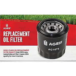 Agrif Replacement Oil Filter 2 pack fits for John Deere M806419 Kubota 30401-37580 Bobcat I.R. 3974113B Kubota HH150-32094 Hustler 785634-100% meets OEM Quality (2-pack) (2)