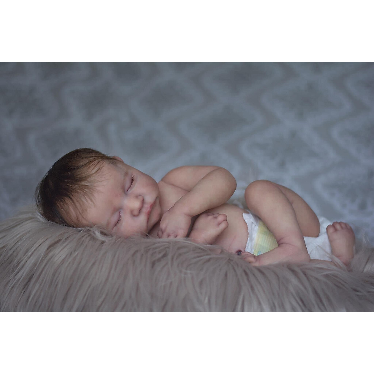 RXDOLL Sleeping Newborn Boy Doll 19 inch Soft Vinyl Silicone Full Body Reborn Baby Dolls Anatomically Correct Baby Boy Realistic Baby Doll Lifelike Reborn Bebe Doll Xmas Gifts