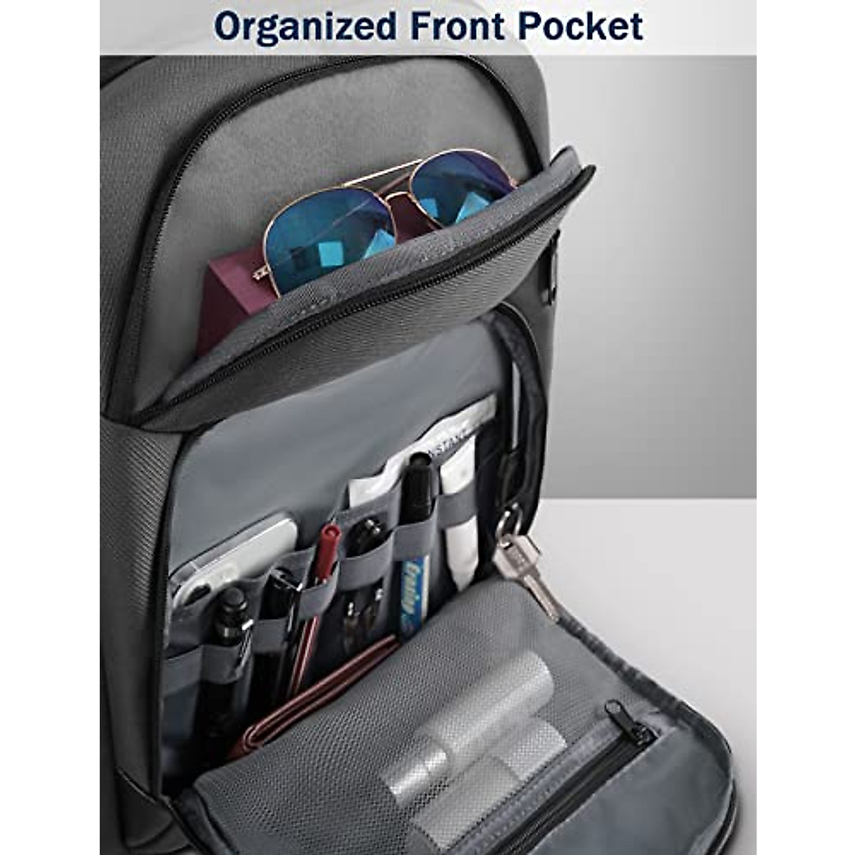 17 inch Laptop Backpack, Large 50L Business Travel Backpack with 2 Insulated Side Pockets & USB Charger, Durable Anti Theft Luggage Backpack Water Resistant Overnight Weekender Bag Gift for Men Women