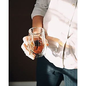 Snute Nosing Whiskey Glasses - Double-wall Insulated Crystal Whiskey Glass - Gift for Whiskey Lovers - Set of 2