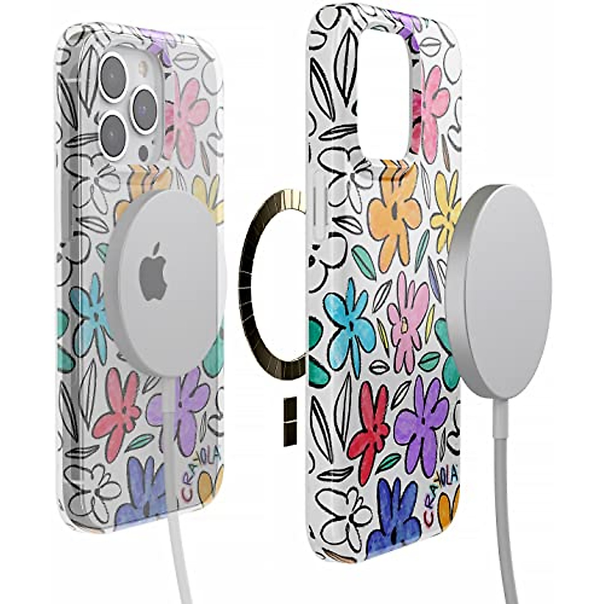 Casely iPhone 14 Pro Max Case | Compatible with MagSafe Outside The Lines | Crayola Marker Case