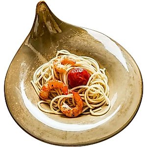 Cereal bowl,soup bowls,ramen bowls,Porcelain Rice Bowls Cereal Bowls,Pasta Salad Serving Bowl,Deep Soup Plates,Two Plates-Gray-Large and Small Sets(Colo(Color:Gray, (Color : Yellow, Size : 28x25x4cm