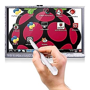 Longruner 5 Inch Touch Screen 800x480 TFT LCD Display for Raspberry Pi 3 2 Model B RPi 1 B B+ A A+ LSC5A (5 inch Touch Screen)