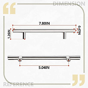 SANATO 12 Pcs 8 Inch (5 Inch Hole Center) Brushed Nickel Cabnet Pulls Kitchen Cabinet Handles, Made of Stainless Steel, Ideal for Cabnet, Drawer, Cupboard