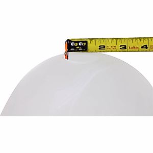 LIGHTACCENTS Alabaster White Glass Lamp Shade Replacement for Floor Lamp - Lamp Shade for Floor Lamps - Glass Lamp Shade - Floor Lamp Shade - Light Fixture Replacement Glass (White Marble)