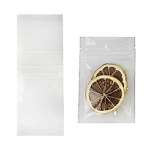 Clzemo Clear Reusable Ziplock Pouch 4.7"x3", 100Pcs Food Grade Zip Lock Flat Pouches Sealable Heat Seal Mylar Packing Bags, Resealable Plastic Smell Proof Bag for Candy and Snacks Storage Packaging