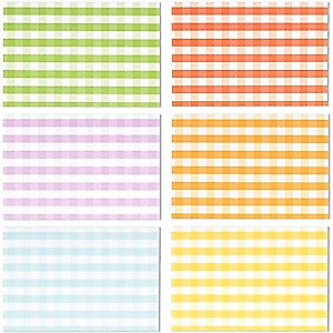48 Pack All Occasion Greeting Cards Bulk – Colorful Picnic Blanket Pattern Gingham Designs - Note Cards Boxed Set With White Envelopes - Blank on the Inside - 4 x 6 Inches