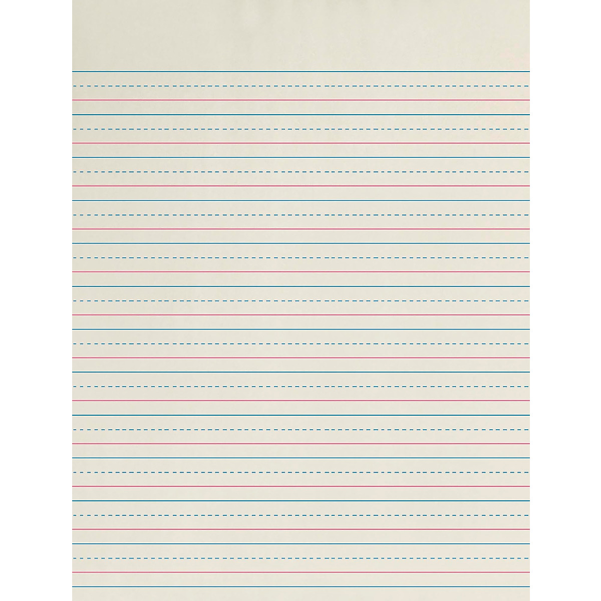 School Smart Zaner-Bloser Paper, 1/2 Inch Ruled, 8 x 10-1/2 Inches, 500 Sheets White