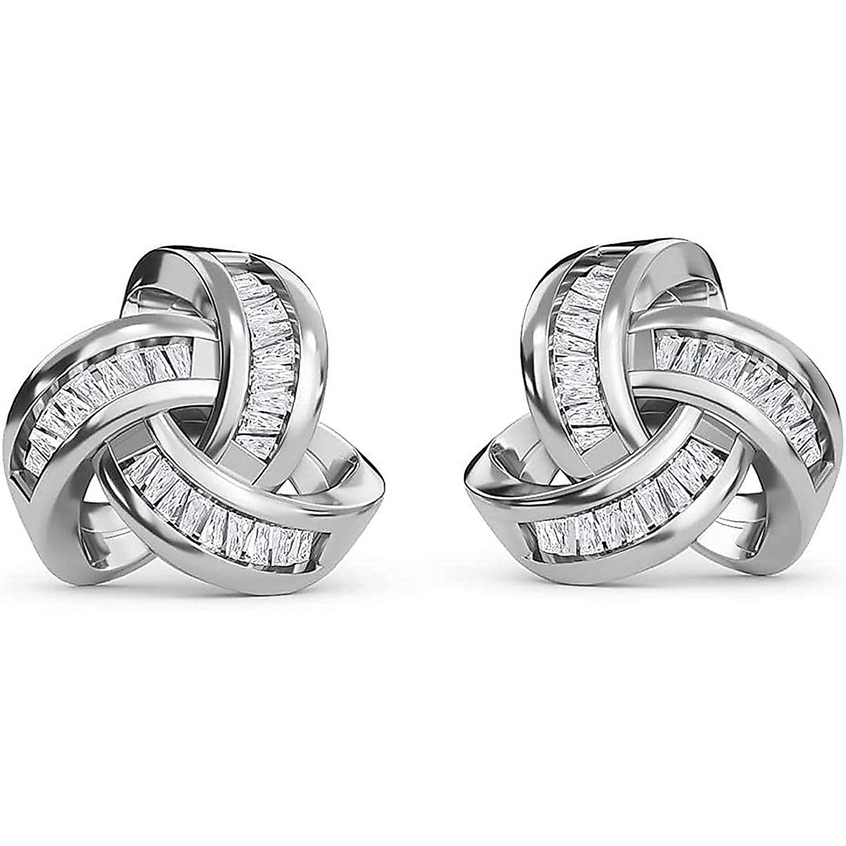 Shop LC Knot Earrings - Real Diamond Love Knot Stud Earrings For Women - Platinum Plated 925 Sterling Silver Celtic Knot Studs with Genuine Diamonds Jewelry Birthday Gifts for Women
