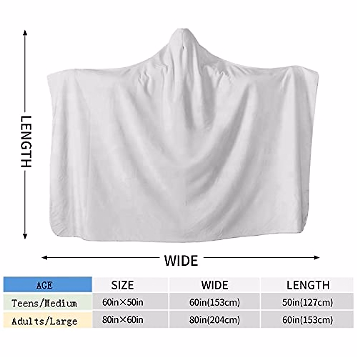 DFWY Men Women's Viking Hooded Blanket Cloak - Norse Wolf Head Fenrir Tattoo 3D Print Plush Wearable Blankets - Novelty Winter Warm Super Soft Blanket Bath Sheet (Color : C, Size : 50 * 60 Inch)