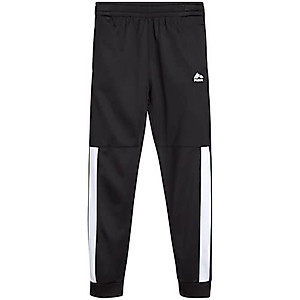 RBX Boys' Sweatpants - 2 Pack Tricot Active Performance Fleece Basic Jogger Pants - Breathable Athletic Pants for Boys (4-20), Size 5-6, White/Black