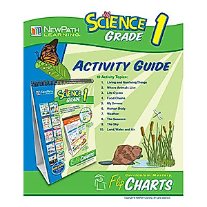NewPath Learning 10 Piece Science Curriculum Mastery Flip Chart Set, Grade 1