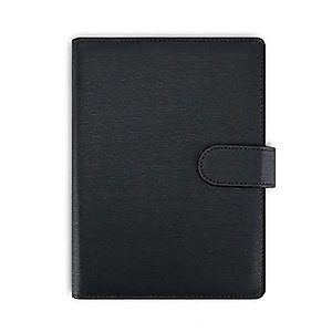 MILIKO A5 Water Wave Sytle PU Leather Wirebound/Spiral Refillable Notebook/Journal, Organizer/Planner-120 Sheet-60 Sheets Dot Grid Plus 60 Sheets Ruled Refills, 3 Transparent Dividers Included