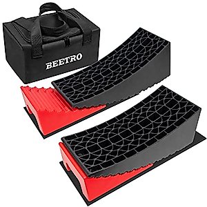 BEETRO Camper Leveler 2 Pack, Curved RV Levelers for Travel Trailers, with Camper Wheel Chocks, Anti-Slip Mats and Carry Bag, Faster Camper Leveling Than RV Leveling Blocks,Up to 35,000 lbs