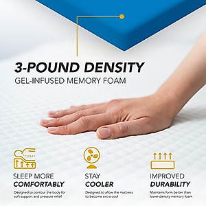 DynastyMattress 14.5-Inch CoolBreeze Plush Medium Soft Gel Memory Foam Mattress Bed (Split-Calking), USA Made