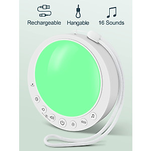 Dremkit White Noise Machine Baby,Portable Sound Machine for Baby Kids,Rechargeable Lullaby Machine with Night Light for Travel Nursery,Sound Machine for Sleeping