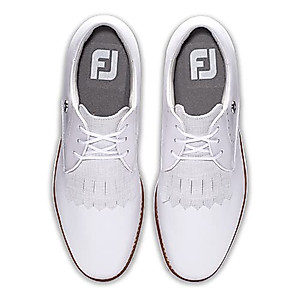 FootJoy Women's Sport Retro Previous Season Style Golf Shoe, White/White/Grey, 7.5
