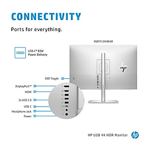 HP U28 4K HDR Monitor for Creators - 28-inch IPS