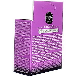 Cutex Care Swipe & Go Non-Acetone Nail Polish Remover Pads 10ct