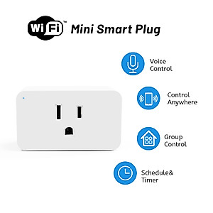 New One Smart Plug 4 Pack, 2.4G WiFi Outlet, Indoor Smart Plug Work with Alexa, Google Assistant, Smart Life, FCC ETL Listed, 15A and Max 1875W