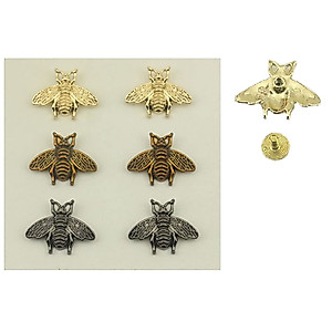 brandname Duolai 10pcs Retro Gold Little Bee Craft Purses Leather Decorative Conchos Buttons Metal Stud Screw Back Rivet DIY Manual Luggage Shoes Embellishment Accessories