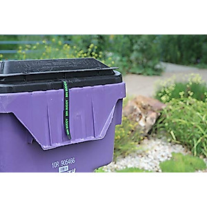 Bin Buddy - Garbage/Trash Can Strap Prevents Wind from Scattering Trash/Recycling - Automatically releases for Trash Truck - 2 pack