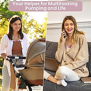 Petit Journey Wearable Breast Pump, Compact Breast Pump Hands Free, Hands Free Breast Pump for Breastfeeding, Electric Breast Pump with 3 Modes & 8 Levels, LCD Display Screen Breast Pumps