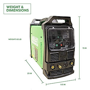 2022 Everlast PowerTIG 210EXT 210amp Ac Dc Tig Stick Advance Pulse Welder 110/220 Volt Inverter-based IGBT Technology