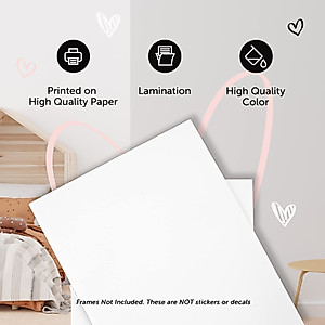 Designs by Maria Inc. Set of 4 UNFRAMED Farm animal kids nursery decor | Cute animal pictures | Animal posters safari wall decor | Farm Animal with Floral Crown Wall Art | Farmhouse Artwork (8"x10")