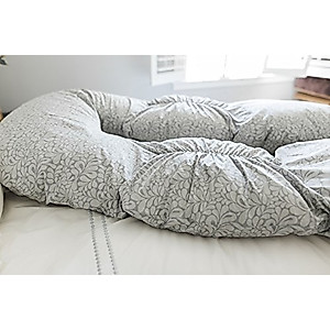 Leachco Back 'N Belly Bunchie Pregnancy/Maternity Body Pillow, Splash Gray , 1 Count (Pack of 1)