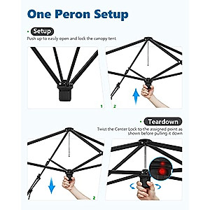 Quictent 11’x11’ Pop up Gazebo Canopy Tent with Mosquito Netting, One Person Setup Vented Outdoor Instant Screened House Tent Shelter with 4 Sand Bags, Khaki