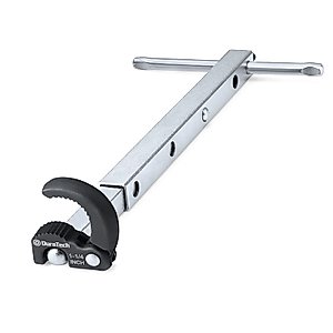 DURATECH Telescoping Basin Wrench, Sink Wrench, Adjustable 3/8'' to 1-1/4'' Capacity Jaw with 10" to 17" Extendable Handle, for Tight Space