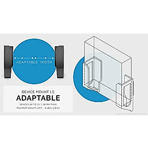 BRAINWAVZ Screwless 1.5" Wide Cable Box Mount, Modem, Router, Mesh, Streaming Media Devices & More Wall Mount | Wall Mount Any Device Upto 1.5" Wide & 4lb in Weight, Strong VHB Adhesive, No Tools