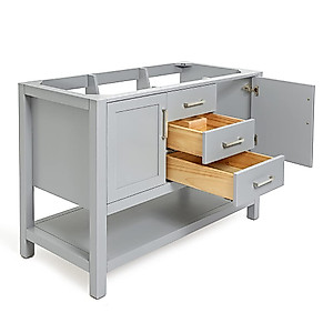 ARIEL Bayhill 48" Single Sink Base Cabinet in Grey