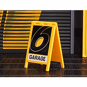 Gilumza Display Case DIY Simulation Scenario Die-cast Model with LED Light, Garage Scene Model for Motorcycle Toy Car Toys Collectibles Assemble (10x6x5inch) (No Acrylic)(No Glass)