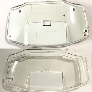 JMXLDS TPU Soft Silicone Case Crystal Clear Shell Protective Case Cover Spare Parts for GBA Gameboy Advance Transparent White
