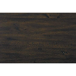 Signature Design by Ashley Rokane Rustic Farmhouse Dining Room Extension Table, Seats up to 8, Brown