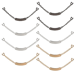 CHGCRAFT 9PCS 3 Colors Metal Coat Hanging Chains Alloy with Iron Coat Hanging Chain Sew On Metal Coat Hangers Hanging Chain Blank Tags Clothes Decorative Accessories