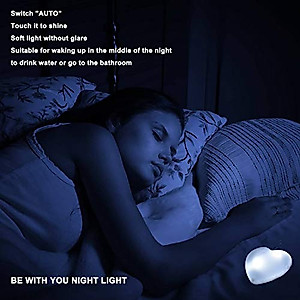 Boigoo Women's Handbag Touch Light, LED Bag Lights Purse/Wallet Light, Night Light, Heart-Shaped Automatic Touch Sensor Activated Lights with Button Battery