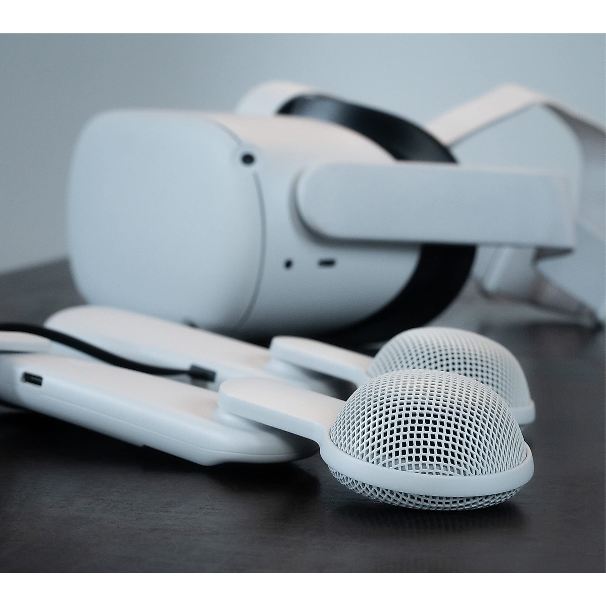 Logitech Chorus VR Off-Ear Headset for Meta Quest 2, Designed for Gaming and VR Fitness, Lightweight, Open air immersive Audio, flip to Mute, USB-C passthrough - White (Renewed)