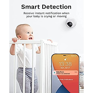 WUUK 4MP Indoor Security Camera, Pan Tilt Cam for Baby Monitor, Wi-Fi Home Security Pet Camera for Dog or Cat, Motion Detection & Tracking, Night Vision, 2-Way Audio, Compatible with Alexa & Google