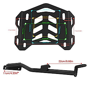 Motorcycle Luggage Rack Tail Hollow Out Hole Rear Luggage Rack Replacement for MT09 2021 Motorcycle Trunk Rack Motorcycle Storage Rack Motorcycle Rear Luggage Rack