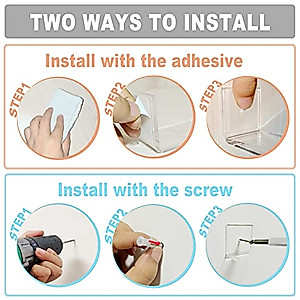 Bigfety Acrylic Headband Holder Wall, 3 Pack Clear Hanging Headband Organizer Storage for Girls Women