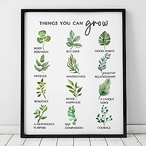 Self Growth Print Mental Health Wall Decor Mindfulness Art Print Therapy Office Decor Counselor Office Wall Art Self Development Poster No Framed (11X14 INCH)
