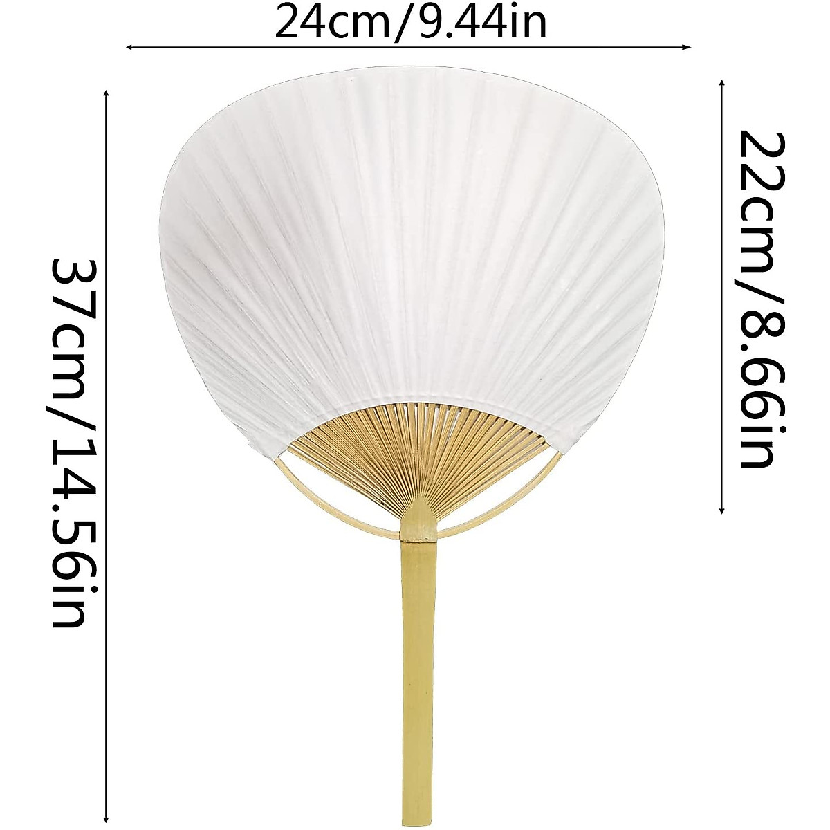 YFEIQI 10 Pcs Lot White Paddle Fan -Decorative Fans - Paper Party Decorative Electric Home Portable Wall Fans Decorative Fans Hand Lace White Japanese Cattail Paper Drawer Desktop Connec (10 Pcs)