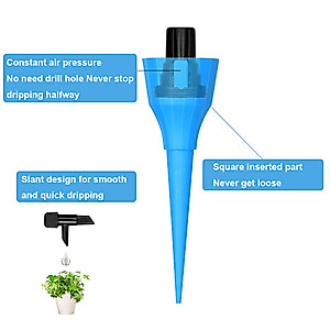 Emoly Upgraded 12 Pack Self Plant Watering Spikes with Adjustable Water Flow, Plant Waterer for Indoor Outdoor, Automatic Watering Spikes for Potted Plants