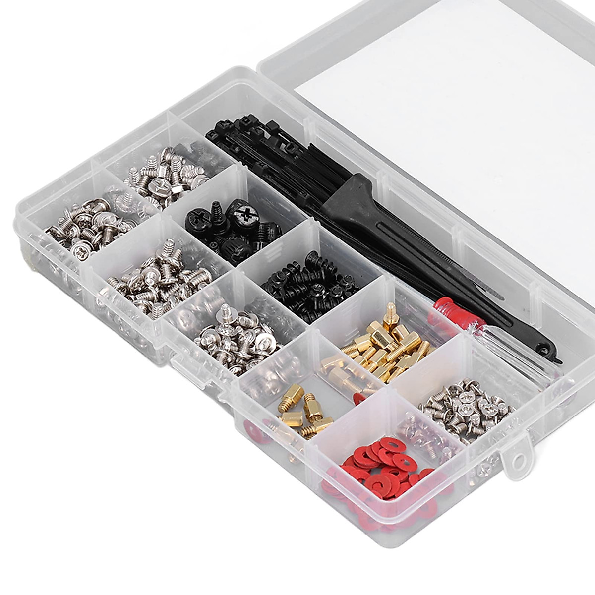366 Pcs Computer Screw Set Screwdriver Screw Kit Motherboard Screw Kit Motherboard Standoffs Screw Kit with Screwdriver Brush