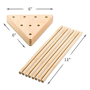 Wownd Up Goods Bamboo Drying Rack, Plastic Bag Drying Rack, Reusable Bag Drying Rack, Bottle Drying Rack, Compact Shape, Space Saving, Portable, Multipurpose